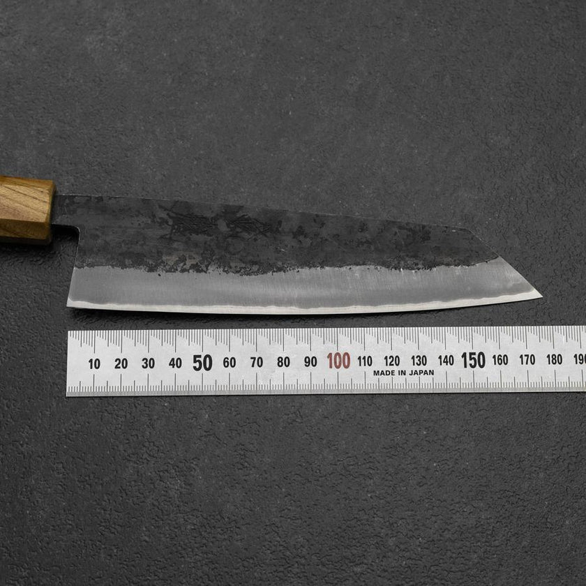 Bunka Stainless Clad Blue Steel #2 Kurouchi Walnut Zelkova Handle 180m ...