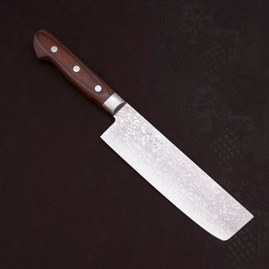 Nakiri VG-10 Damascus Mahogany Handle 165mm – MUSASHI