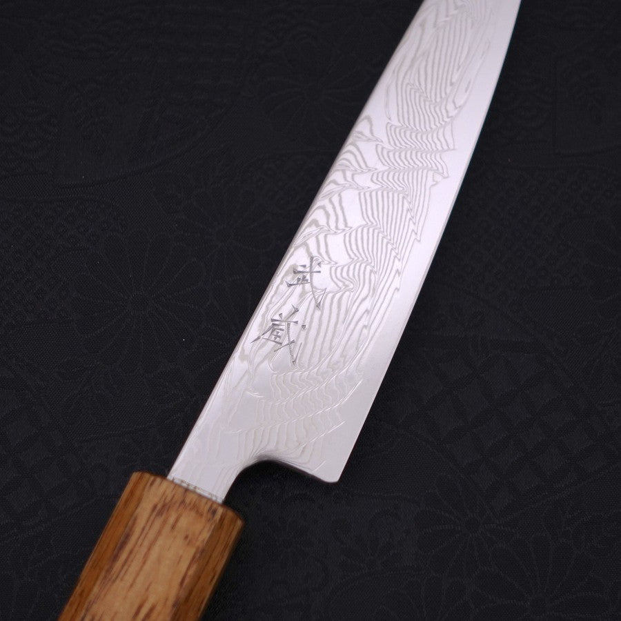 Petty SLD Wave Nickel Damascus Yaki Urushi Handle 135mm – MUSASHI