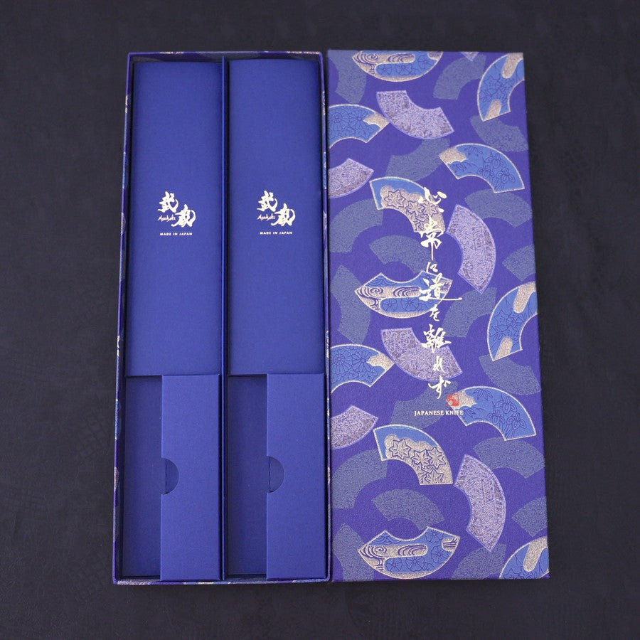 Traditional Blue Washi Gift Wrapping Knife Set Box – MUSASHI