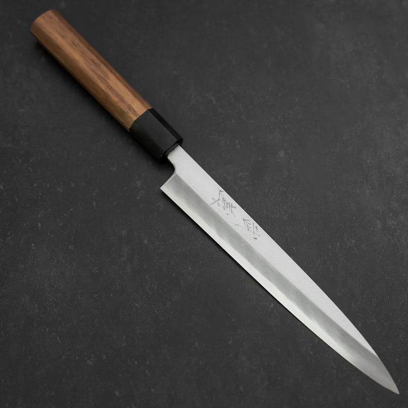 Yanagiba Blue Steel #2 Kasumi Walnut Handle 200mm – MUSASHI