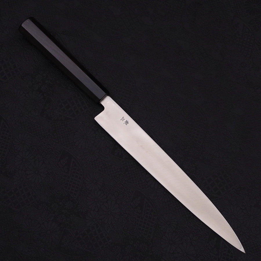 Yanagiba Left -hand Silver Steel #3 Kasumi Buffalo Ebony Handle 240mm ...